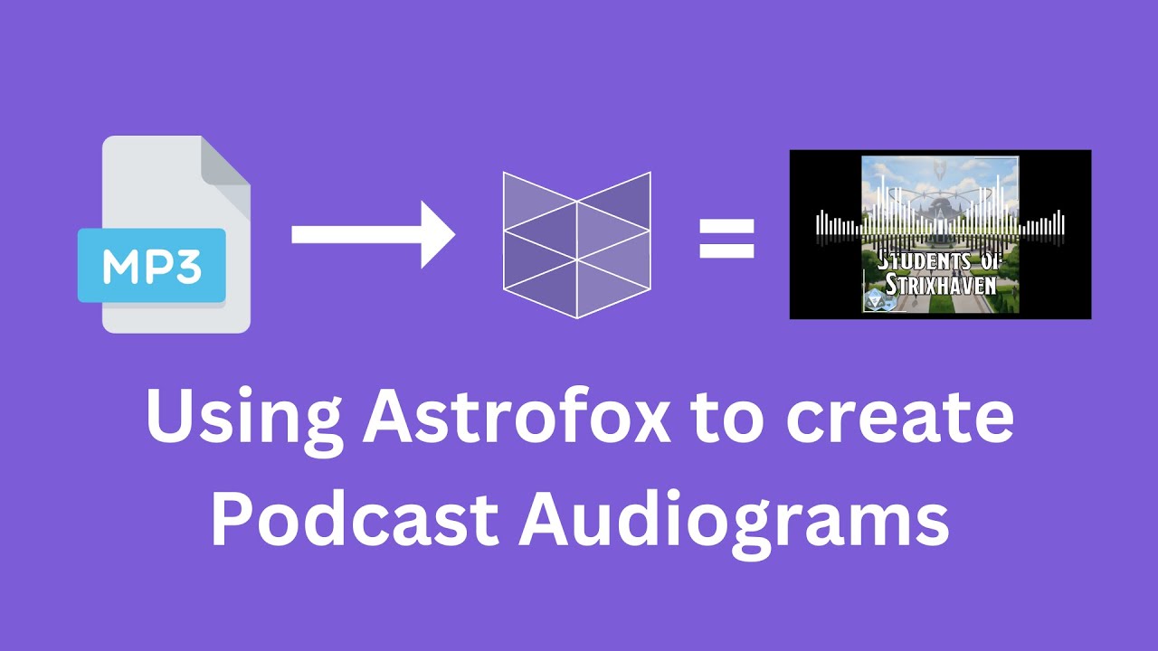 Using Astrofox to create Podcast Audiograms - YouTube
