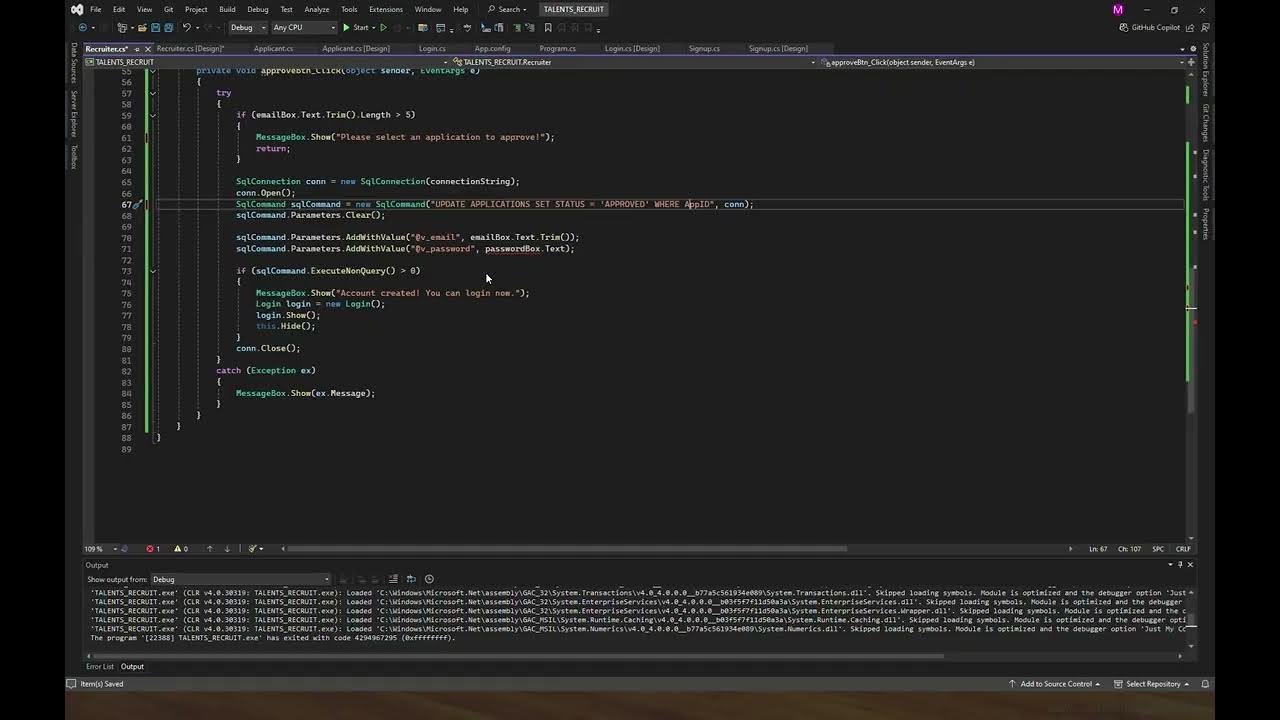 Windows Forms App (.NET Framework) - Recruiter - P6 - YouTube
