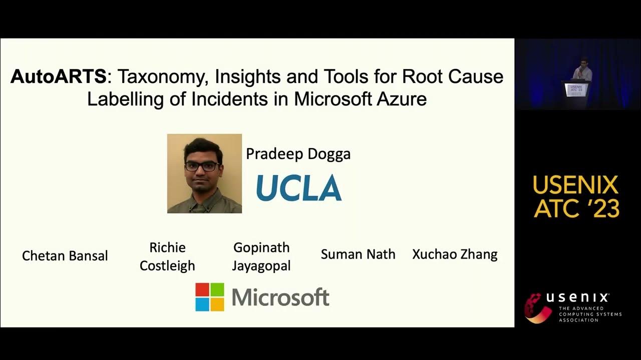USENIX ATC '23 - AutoARTS: Taxonomy, Insights and Tools for Root Cause Labelling of Incidents in ...