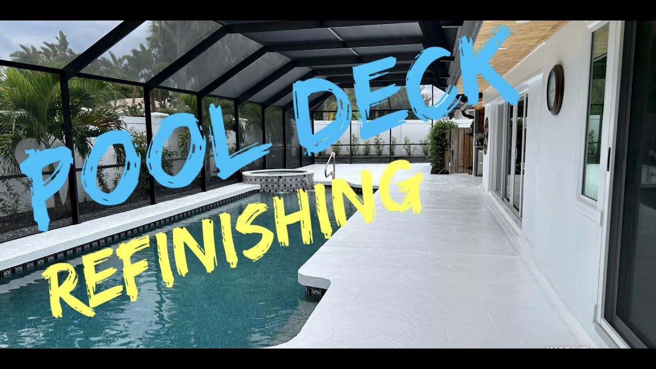 Painting A Pool Deck (2nd Coat) Duraplate 289 - YouTube
