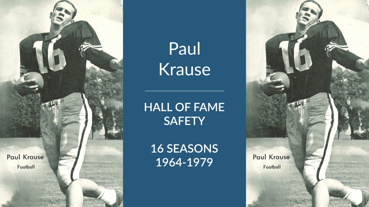 Paul Krause: Hall of Fame Football Safety - YouTube