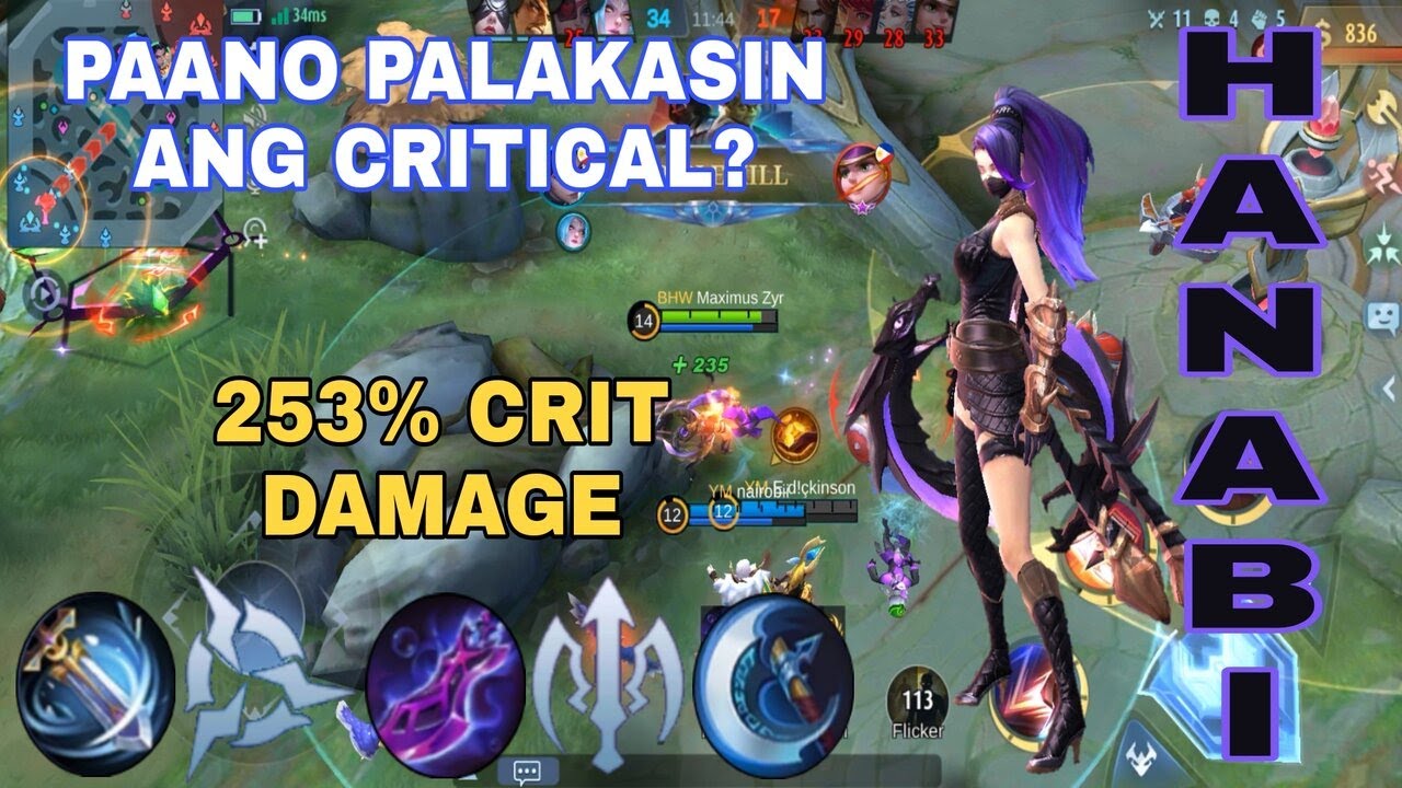 HANABI FULL CRIT POTENTIAL - 253% CRIT DAMAGE! BEST BUILD AND EMBLEM ...