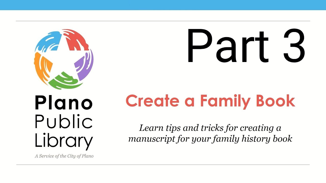 Create a Family Book: Part 3 - YouTube
