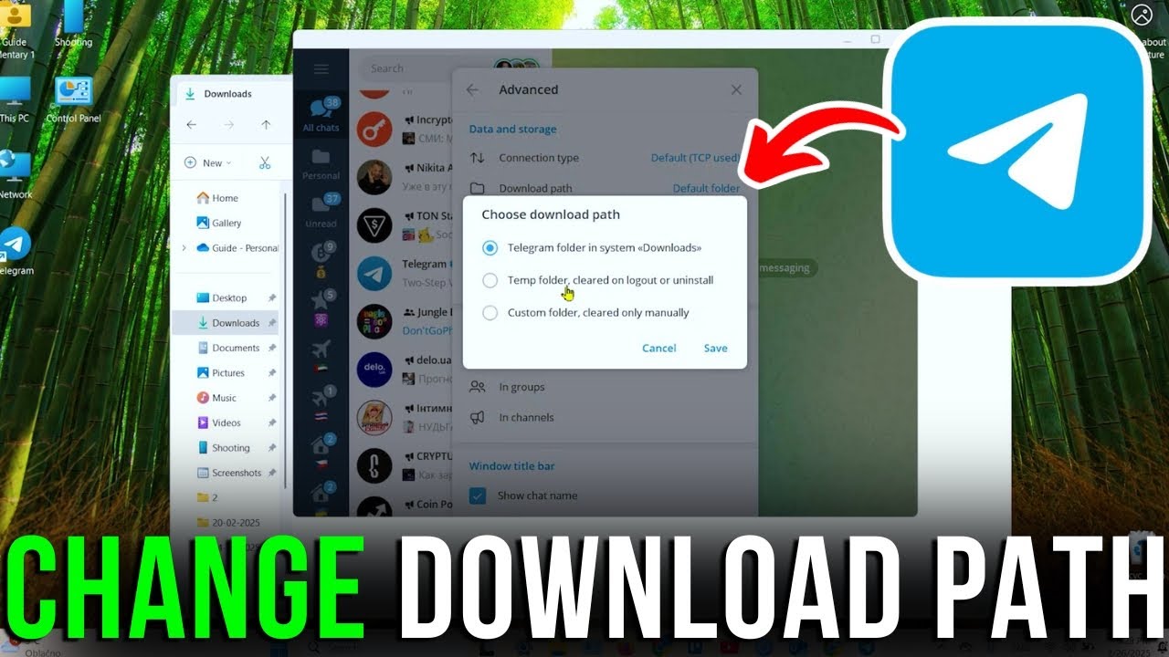 How to Set a Custom Download Location in Telegram on Windows PC - YouTube