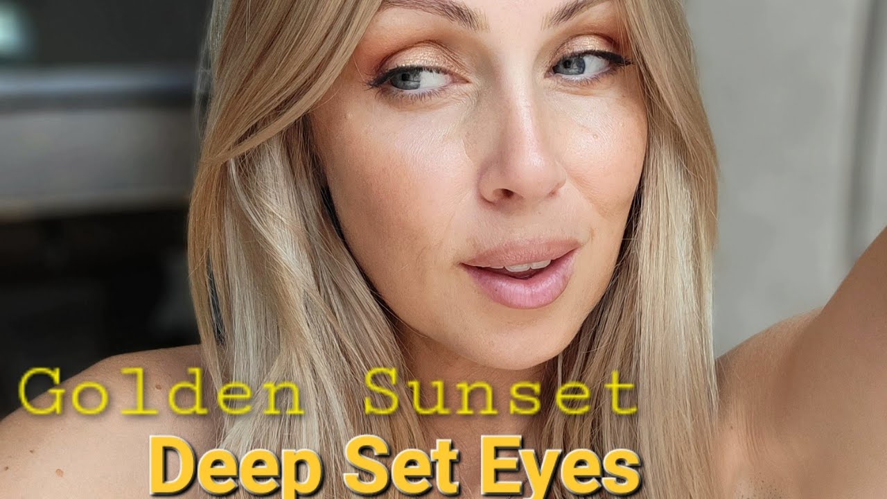 Brush Tips for Deep Set Eyes/Golden Sunset Eyeshadow Tutorial/ # ...