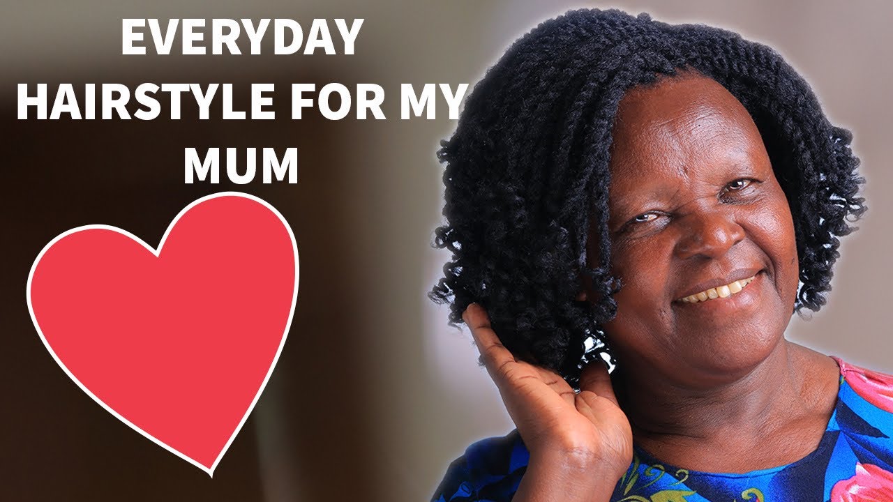 How I Managed My MUM's Hair With (GREY HAIR). Quick & Easy. - YouTube