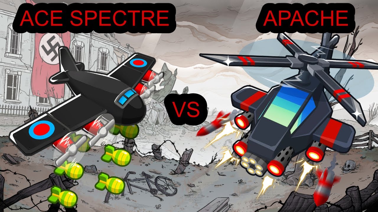 Heli Apache Dartship vs Monkey Ace Spectre!! Late Game (Bloons Td ...