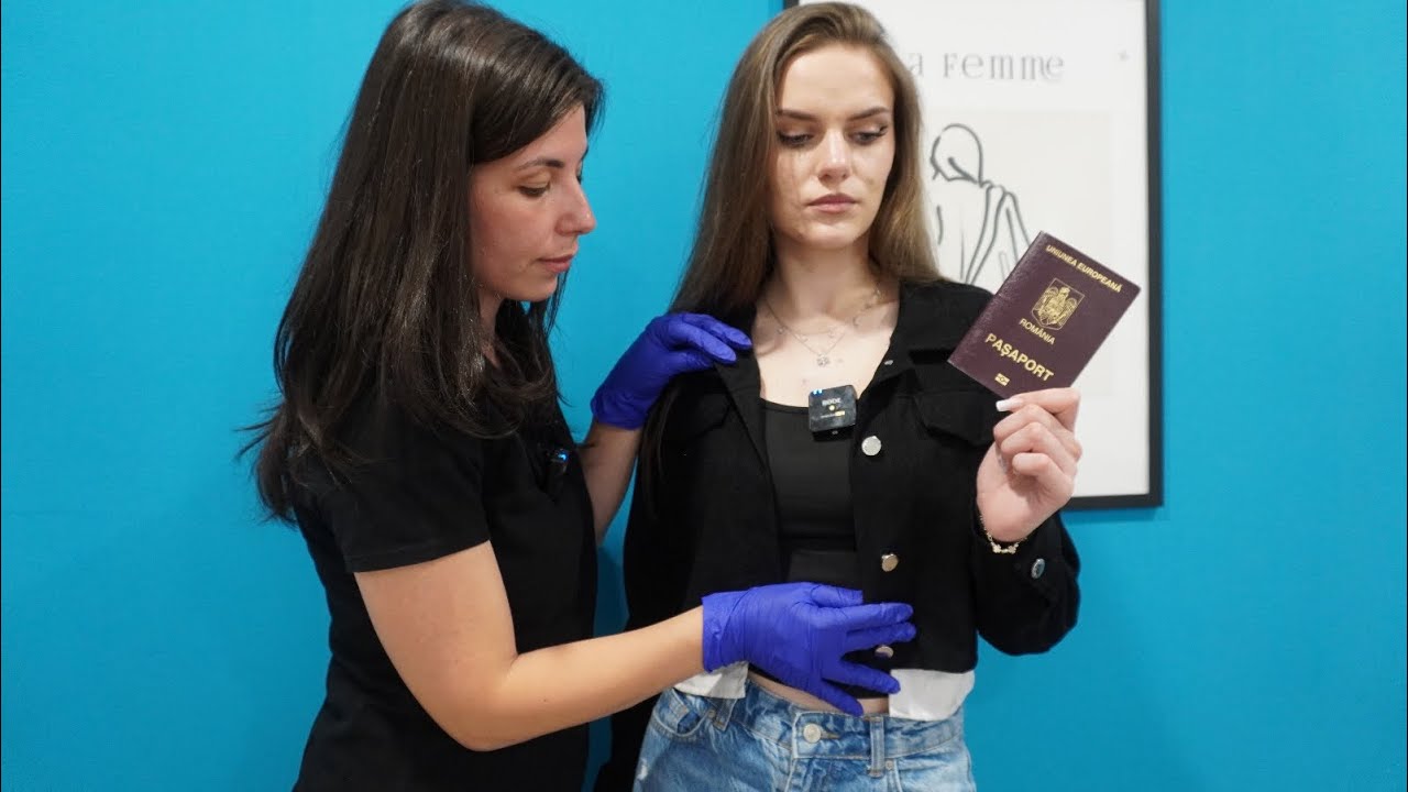 ASMR TSA Security Check & Bag Scan | Real Person Full Body Pat Down ...
