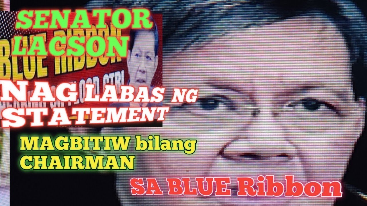 Senator Lacson nag labas na? Ng statement bilang pagbitew ng chairman ...