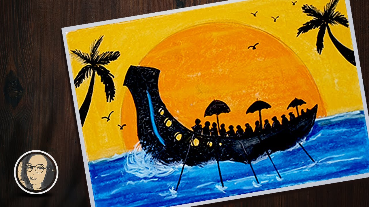 Boat race festival drawing - YouTube