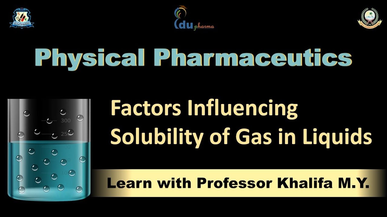 Factors influencing the solubility of Gas in Liquids - Animation - By ...