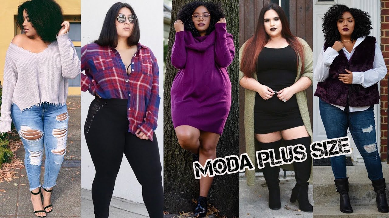 Moda Para Gorditas OtoÑo Invierno Plus Size Casual Outfit Moda