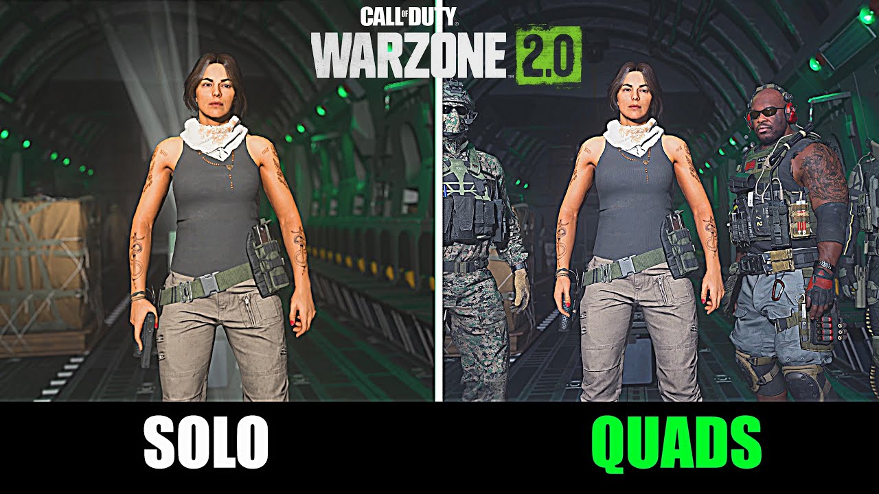 Warzone 2.0 VONDEL Plane Intro - Solo vs Quads Comparison - YouTube