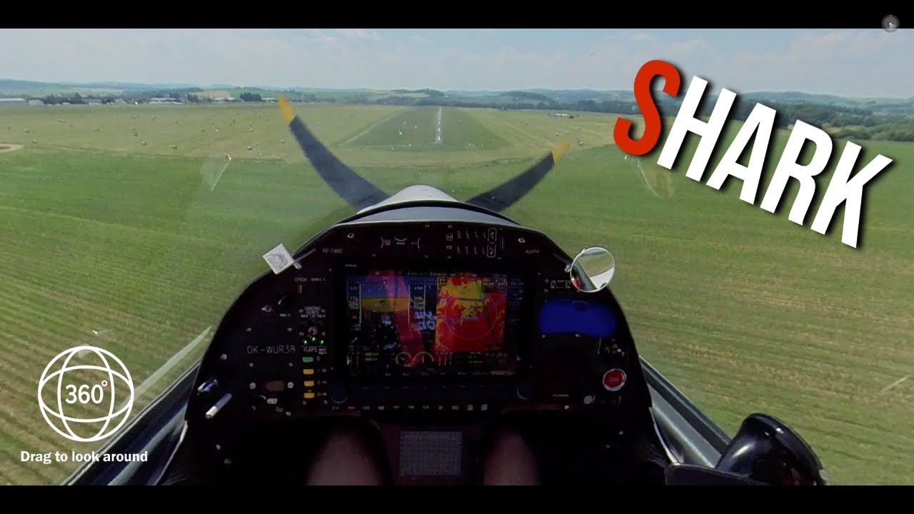 Shark microlight airplane virtual reality flight 360 video - YouTube
