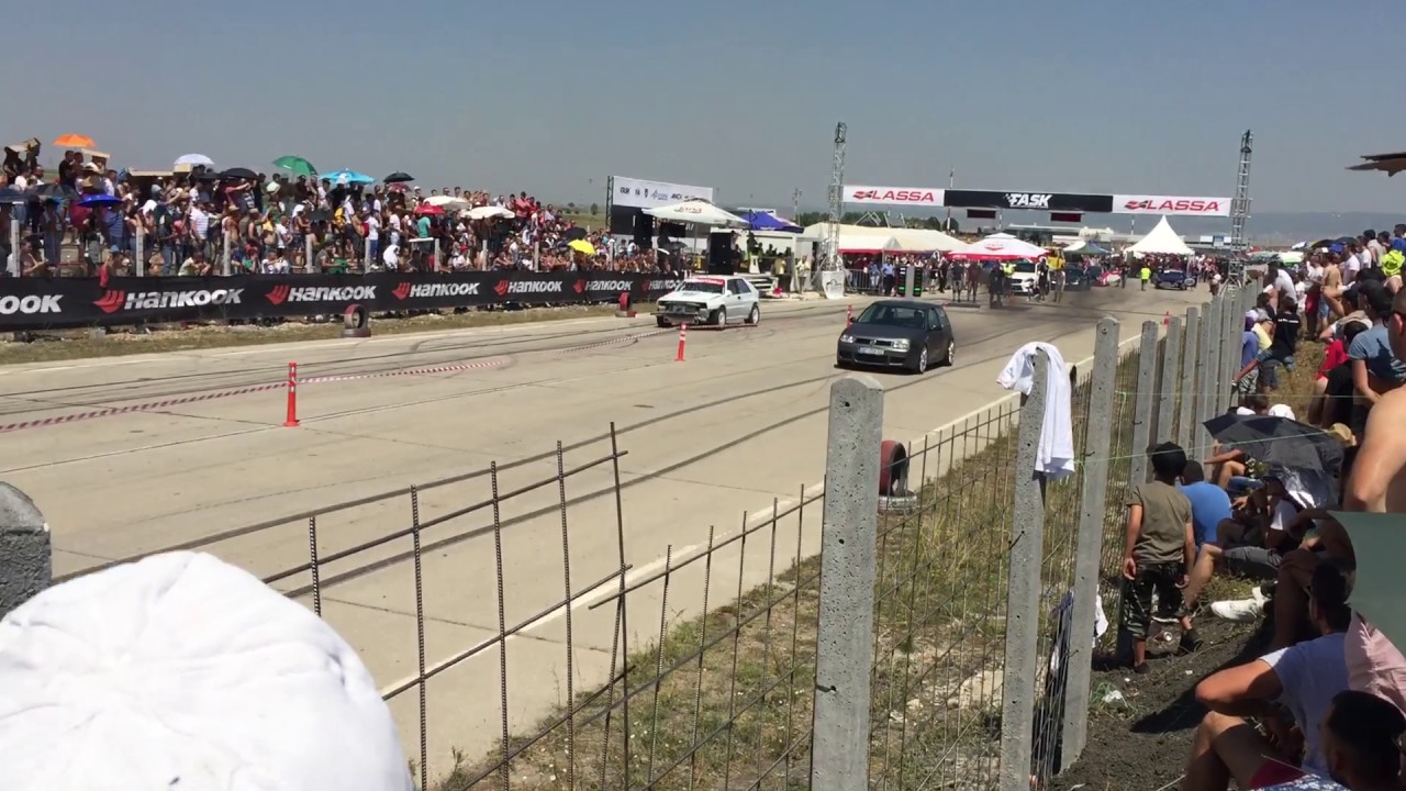 Lancia delta integrale vs golf 4 tdi - drag race prishtina 2017 - YouTube