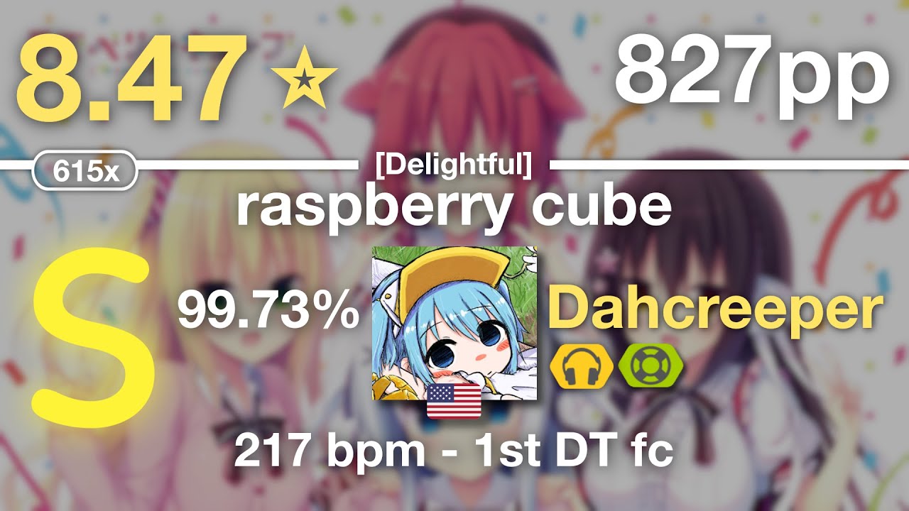 8.47⭐Dahcreeper | Matsushita - raspberry cube [Delightful] +NCNF 827pp 99.73% FC - YouTube