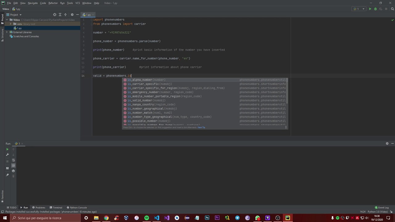 Basic Information From A Phone Number Python Pycharm Tutorial 53 Basic Information From A Phone Number Python Pycharm Tutorial 53