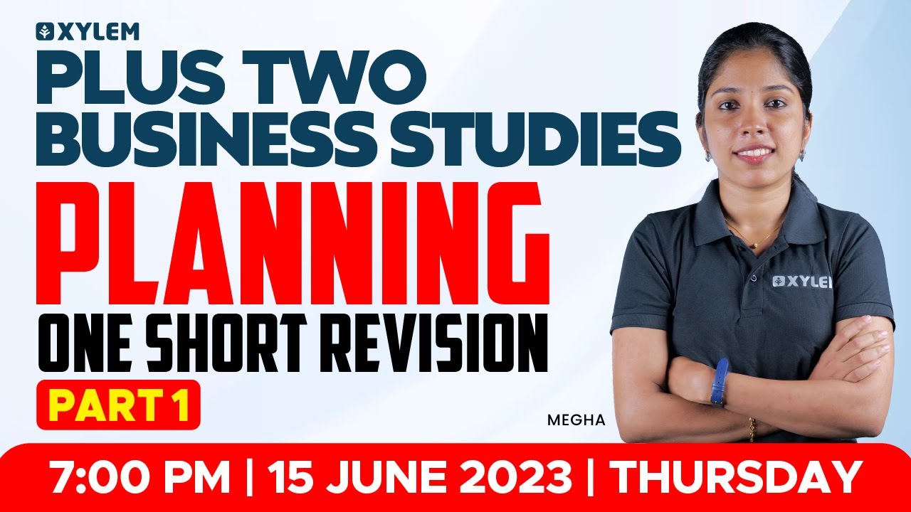 Plus Two Commerce -Business Studies | Planning -One Short Revision ...