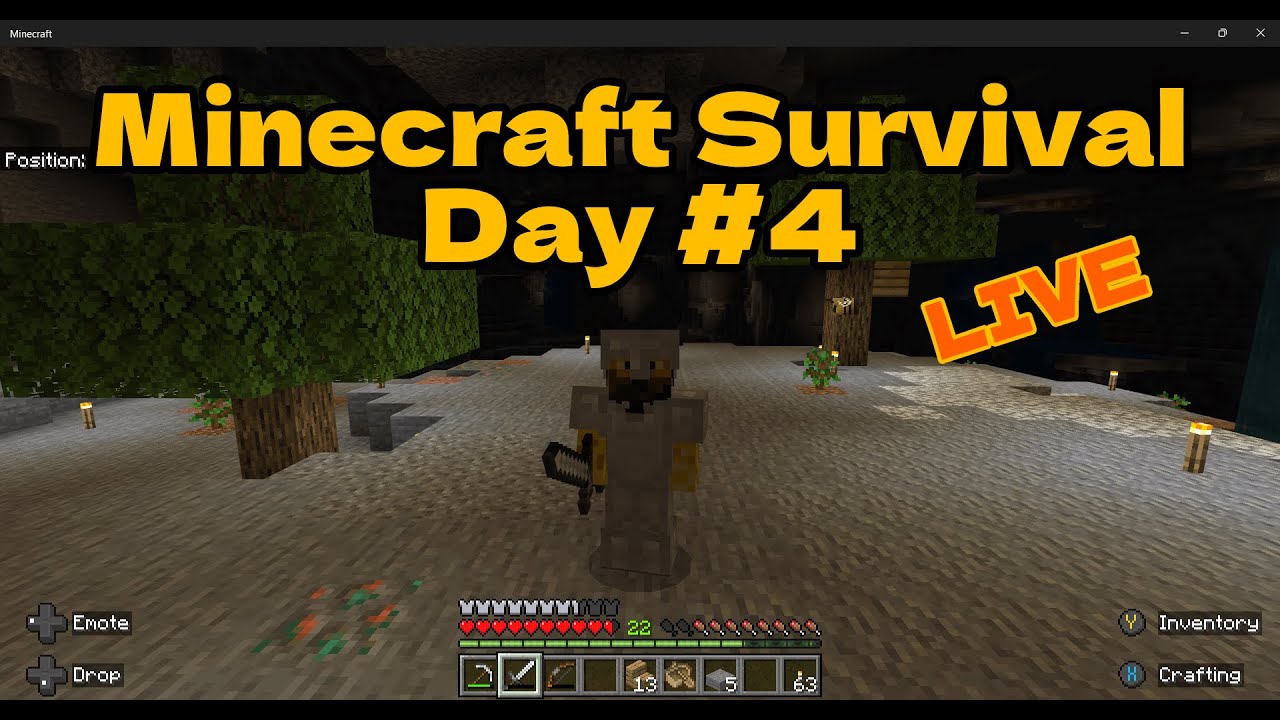 [LIVE] DAY #4 - MINECRAFT SURVIVAL STREAM - YouTube