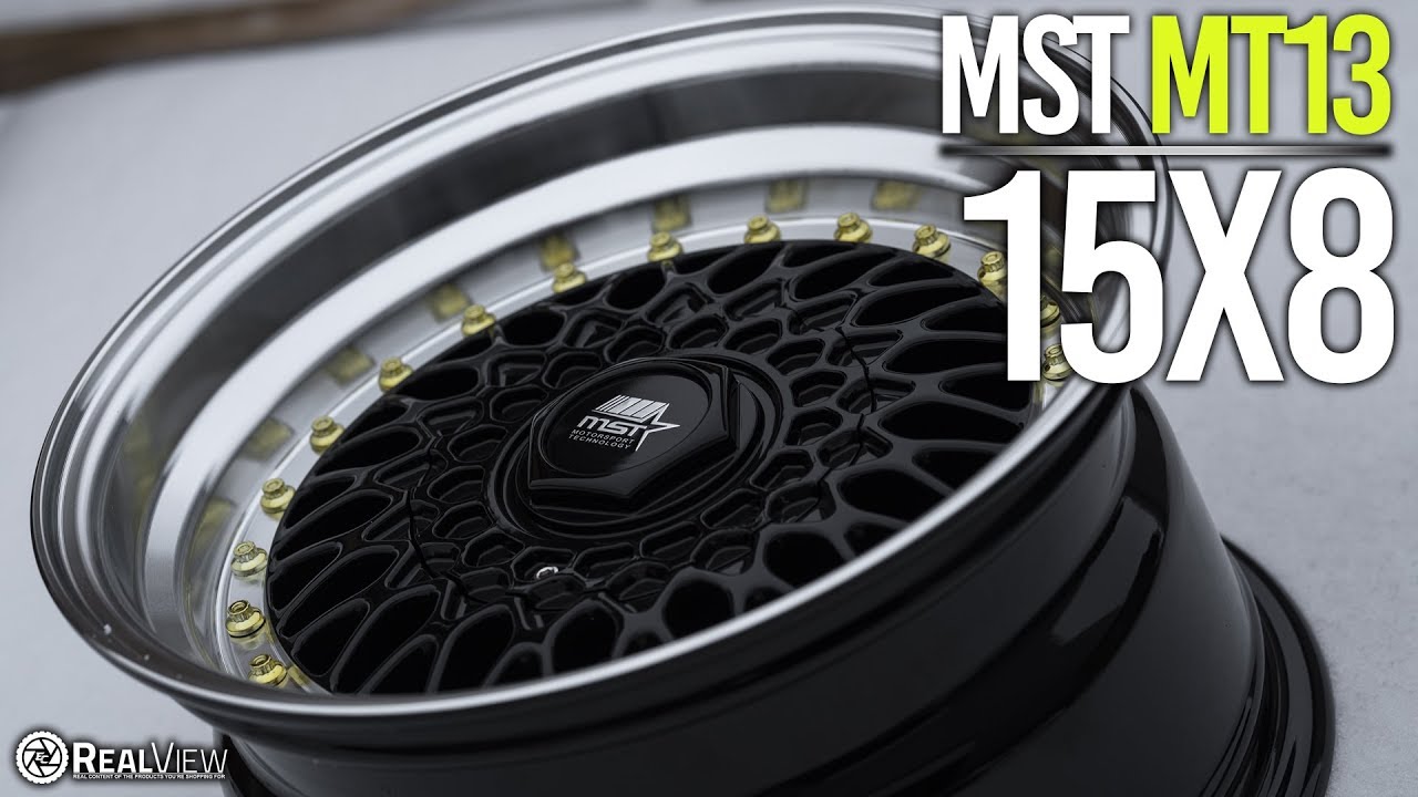 MST MT13: BLACK W/MACHINED LIP AND GOLD RIVETS, 15x8 - YouTube