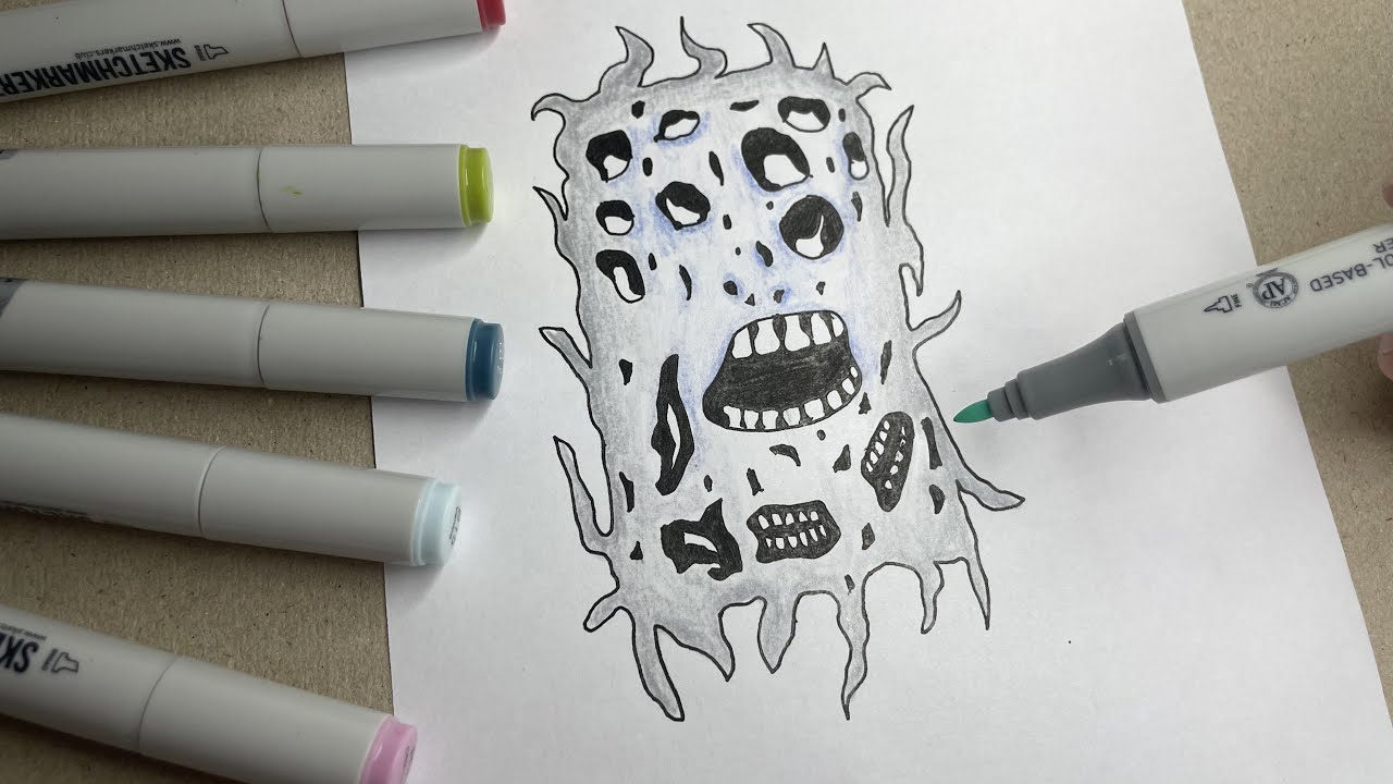 How to draw Dread from Doors Very Easy - YouTube