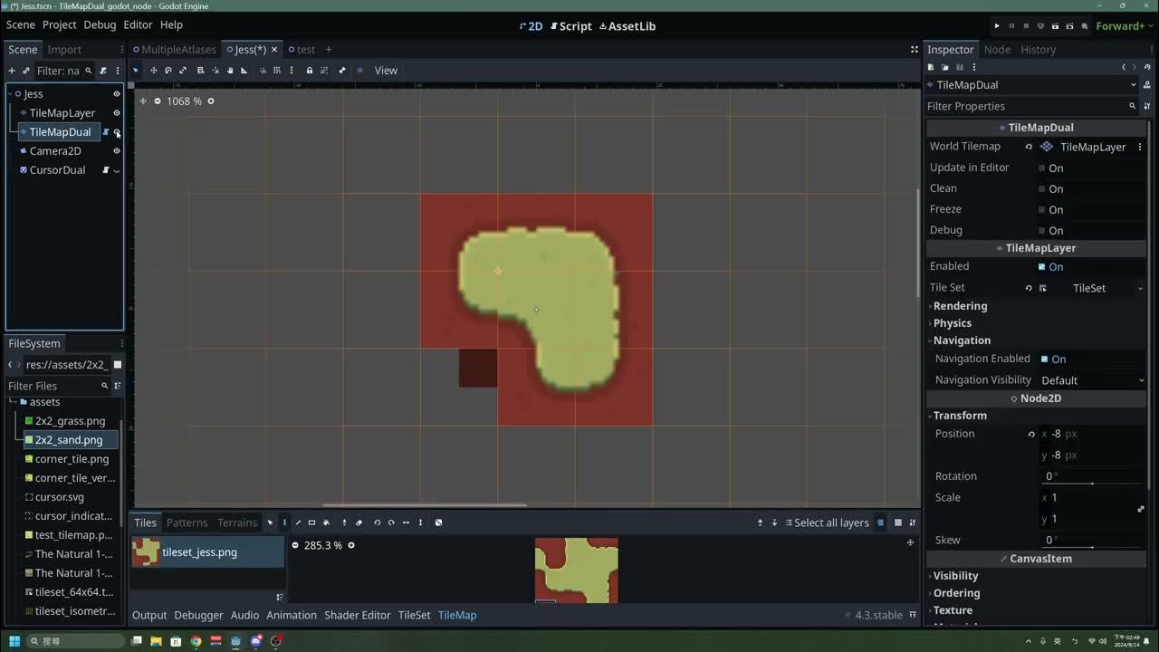 【Godot】Dual Grid System 效果簡單測試 - YouTube