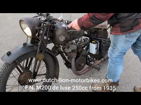 New in at www.dutch-lion-motorbikes.com this  F.N. M200 de luxe 250cc from 1935
