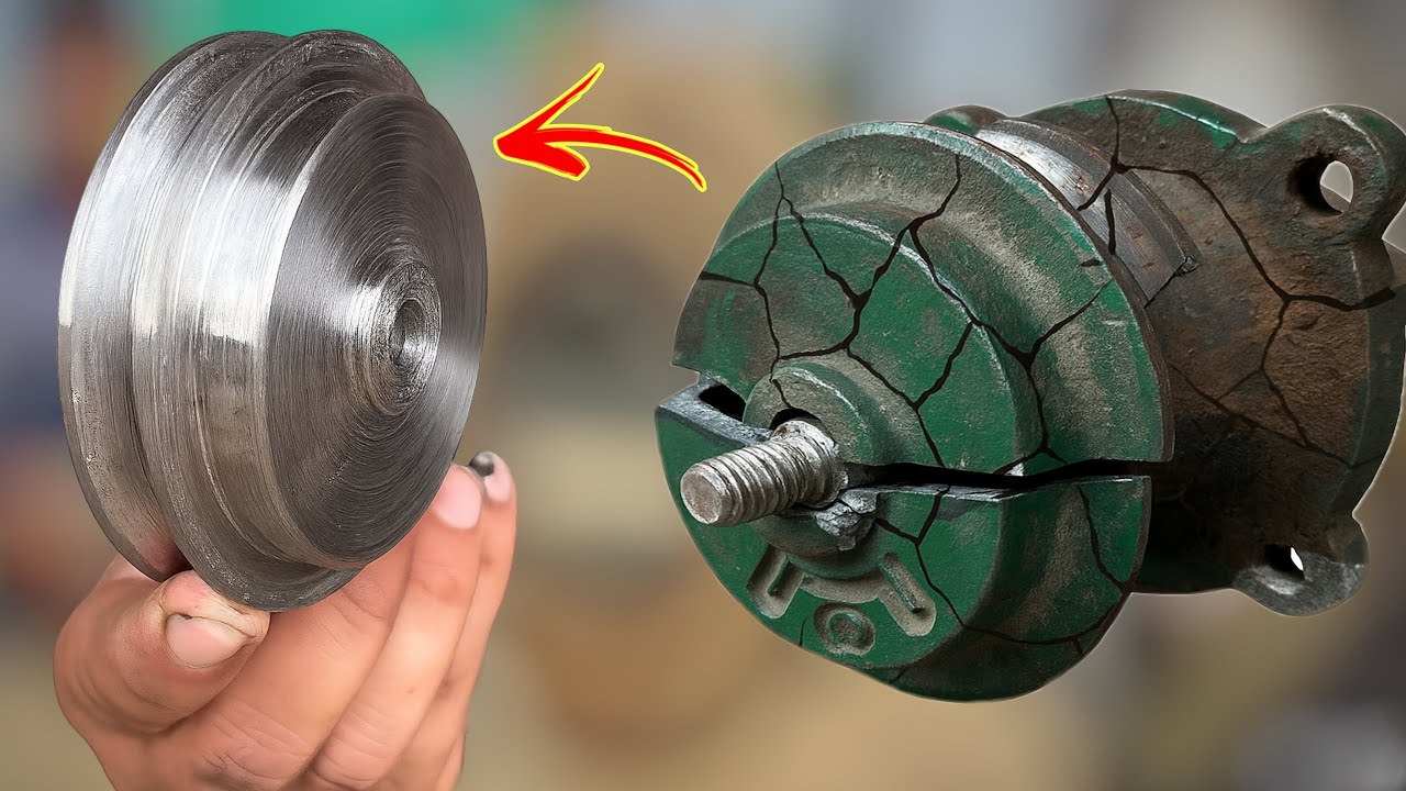 Fixing a Cracked Pulley | Complete Pulley Repair Process - YouTube