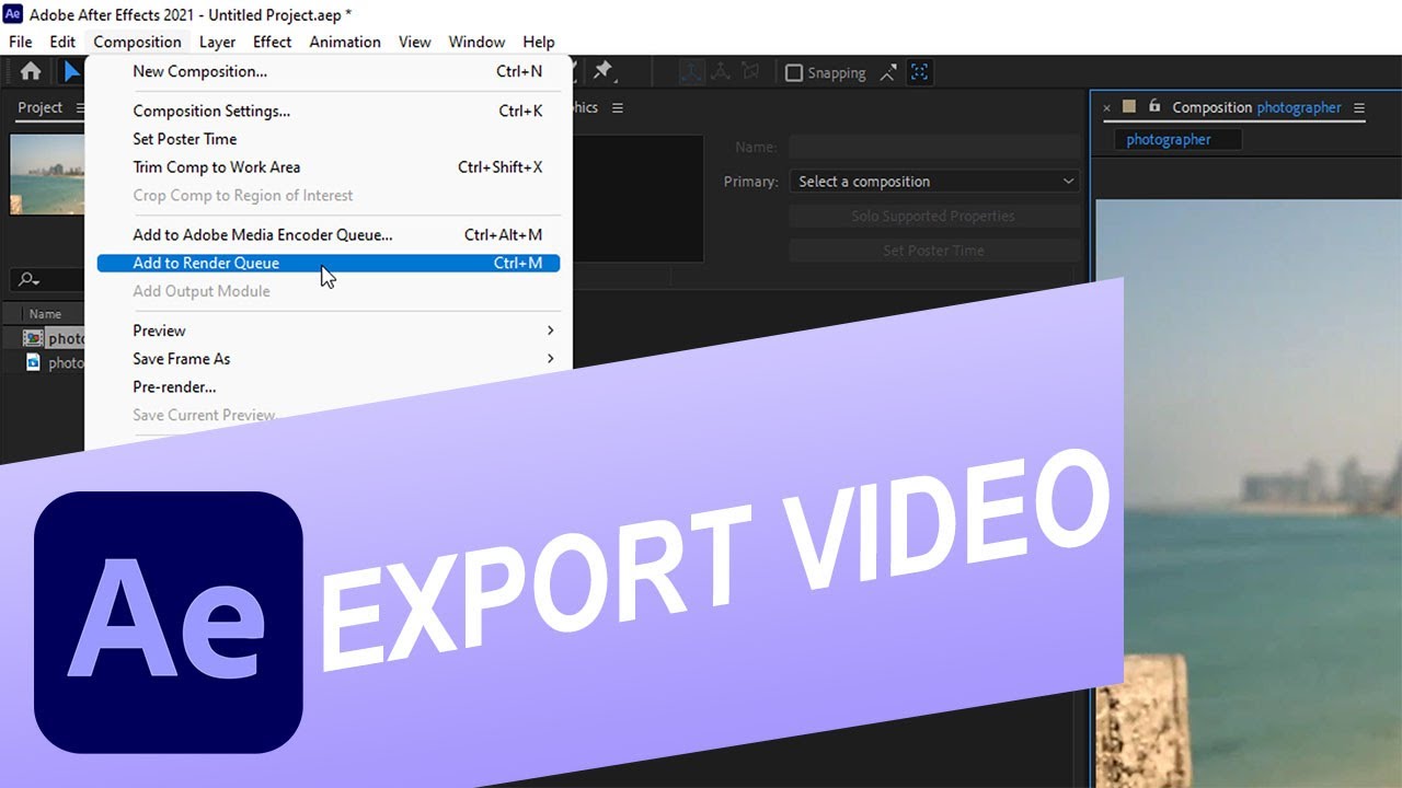 How to Export Video in After Effects - YouTube