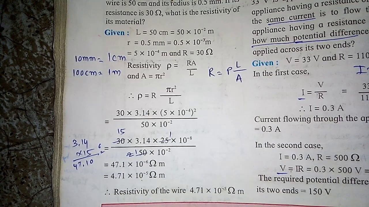 Solved examples: Ohm's law and resistivity - YouTube