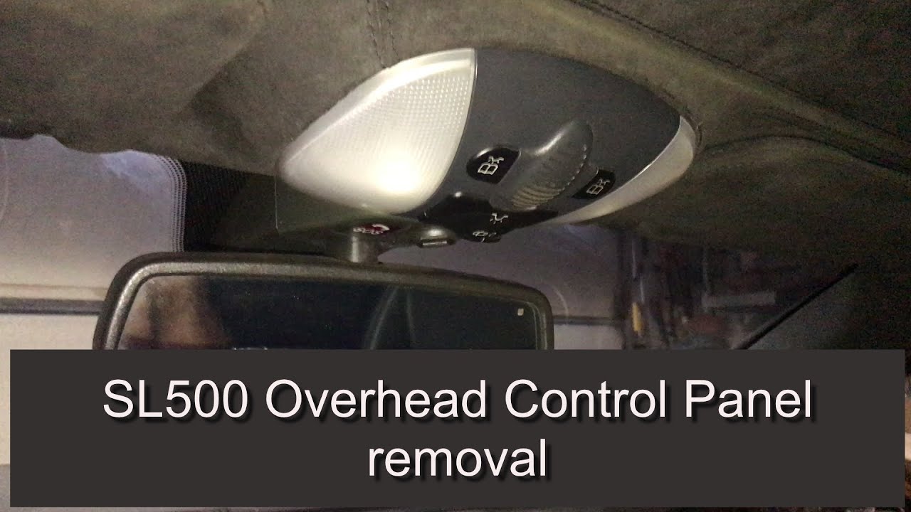 Mercedes SL500 R230 Overhead Control Panel removal, code B1888 - YouTube