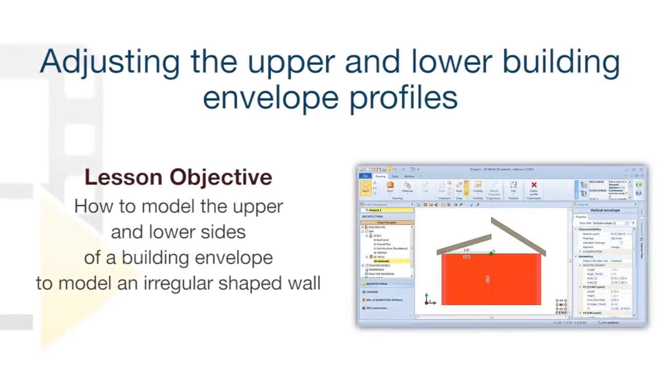 Edificius Tutorial - How to adapt the upper/lower building envelope ...