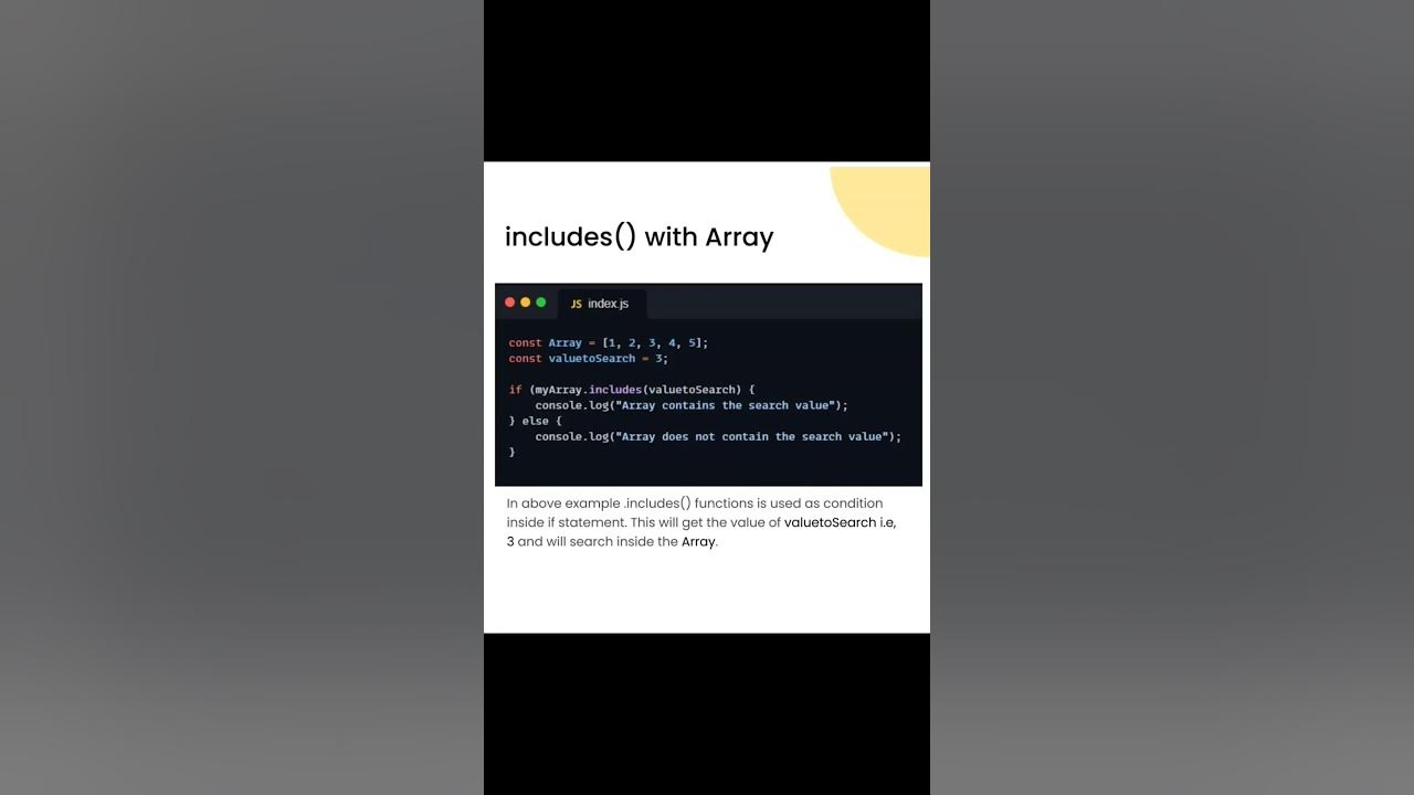 Includes in javascript #trending #javascript #includes#codeing #shortviral - YouTube