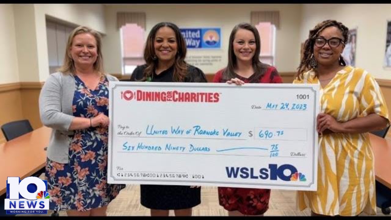 WSLS presents check to United Way of the Roanoke Valley - YouTube