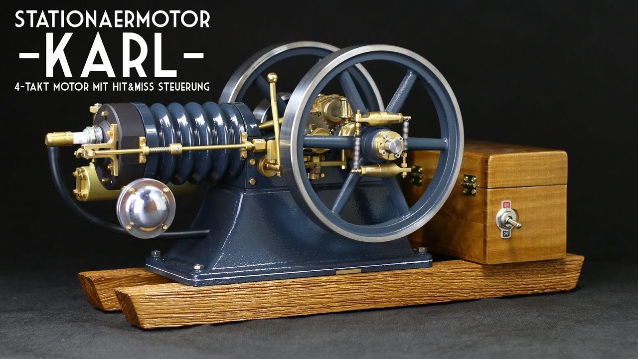 Stationärmotor "Karl" von Bengs Modellbau Hit & Miss 4-Takt Motor ...