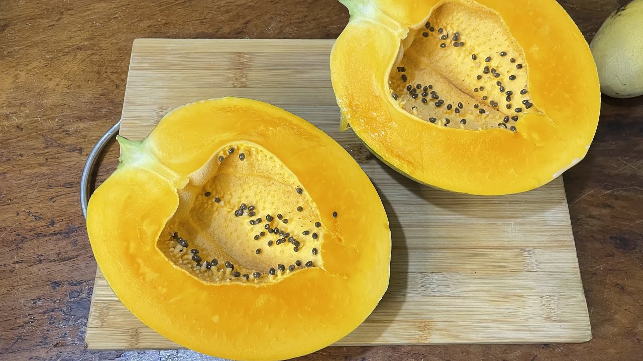 PAPAYA | HOW TO CUT A PAPAYA | cut and serve papaya easy way! - YouTube