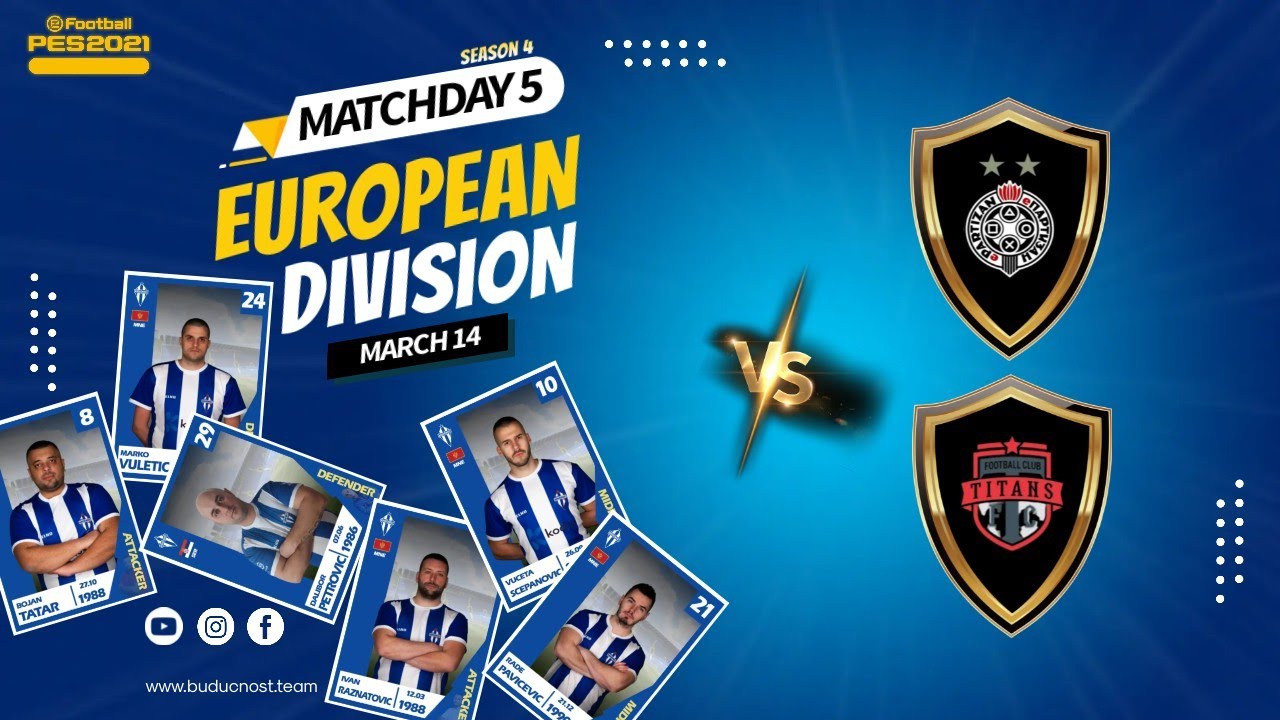 European League (MatchDay 5/ Season 4) : eFC Buducnost Kodio vs ...