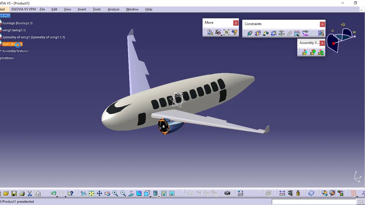 Catia v5 Aircraft Assembly | EngDes Official - YouTube