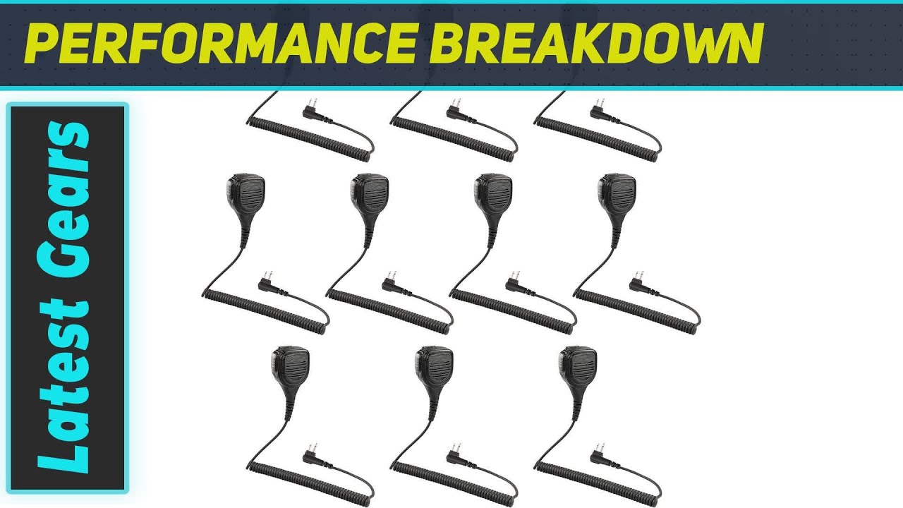 Arrowmax 10 Pack APM250-M1 IP56 Waterproof Shoulder Speaker Microphone ...