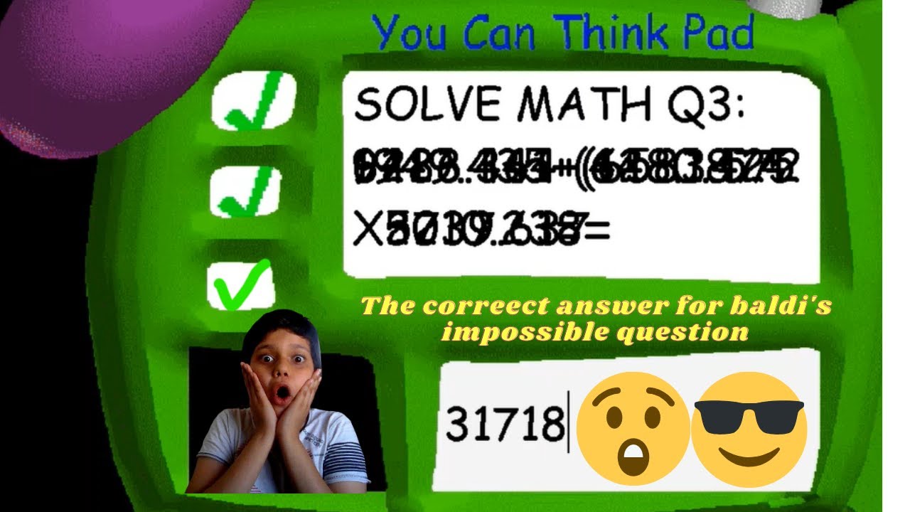 how to play baldis basics | balid's basic answer for 3rd question ...