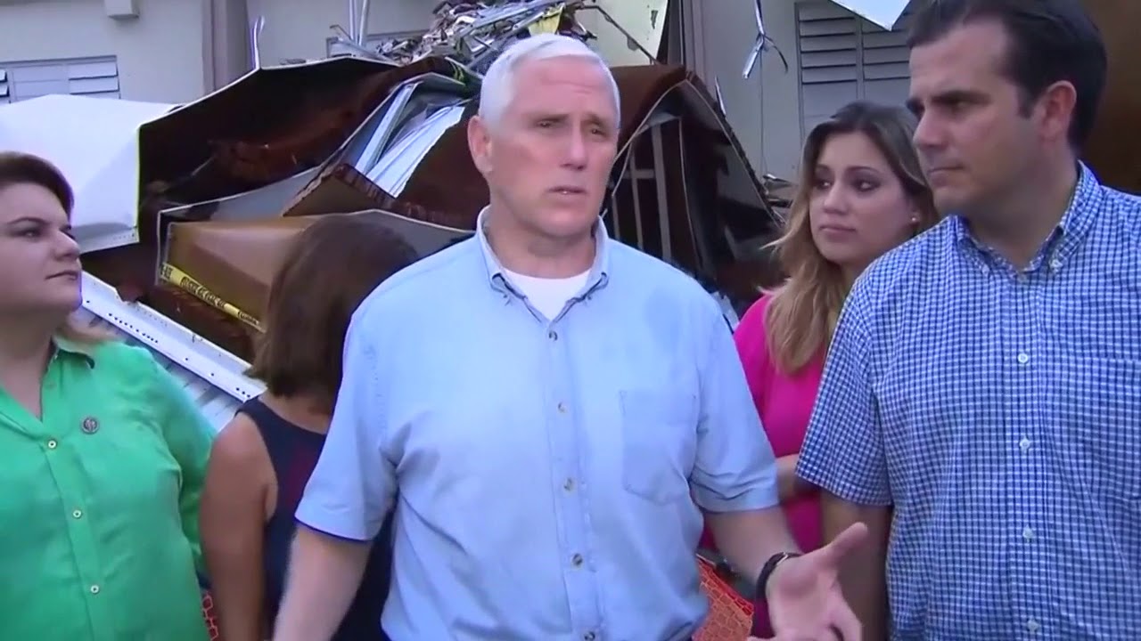 Angry Puerto Rican confronts Mike Pence - YouTube