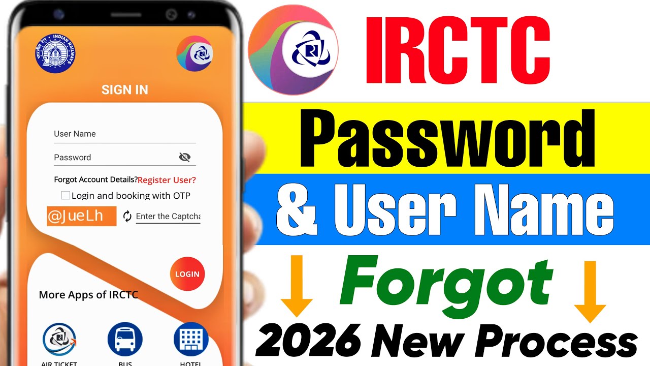 Irctc password forgot 2026 | irctc user id forgot | irctc forgot ...