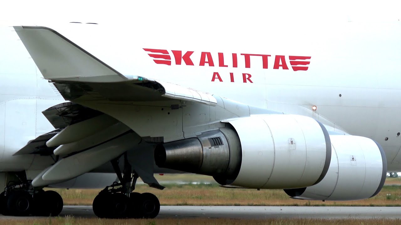 17 Minutes Kalitta Air Boeing 747 part of the fleet Landing, Taxiing ...