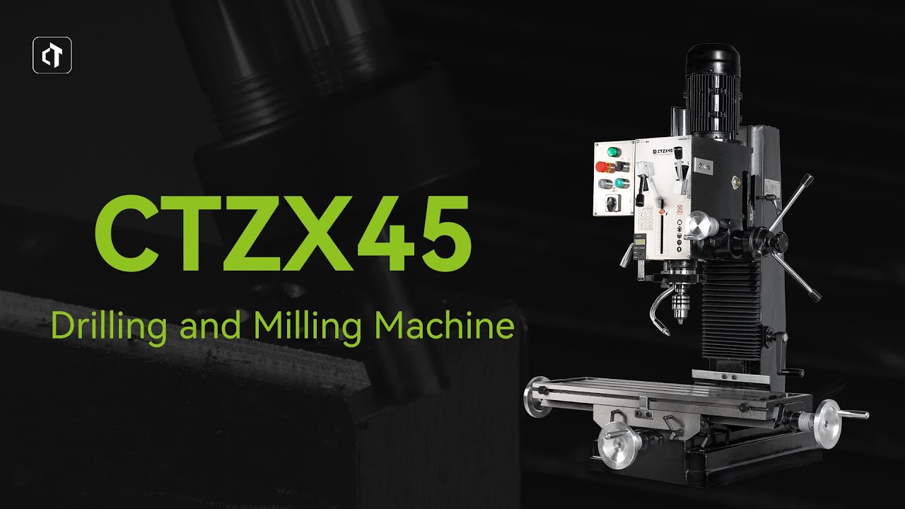 How to operate the CTMACH CTZX45 drilling & milling machine - YouTube