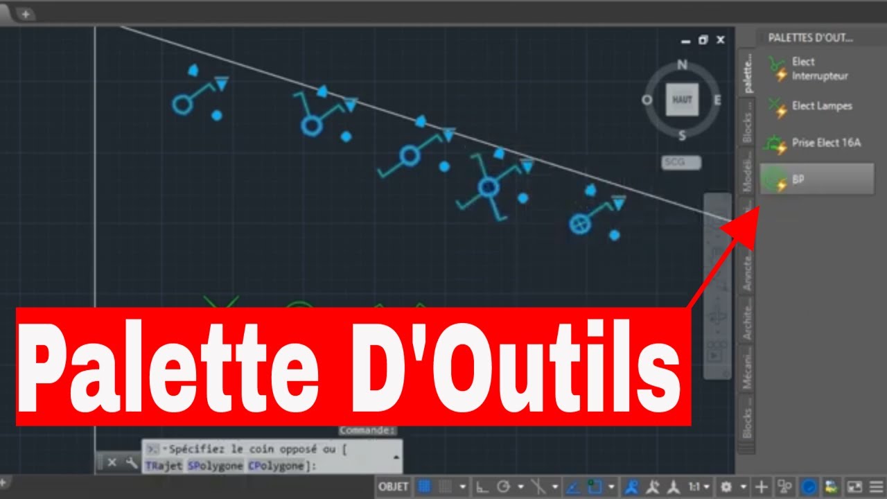 COMMENT CRÉER UNE PALETTE D'OUTILS SUR AutoCAD - YouTube