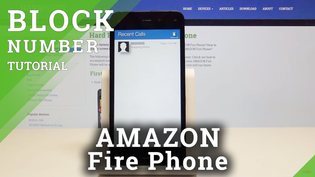 How to Block Number in AMAZON Fire Phone - Create Blacklist - YouTube