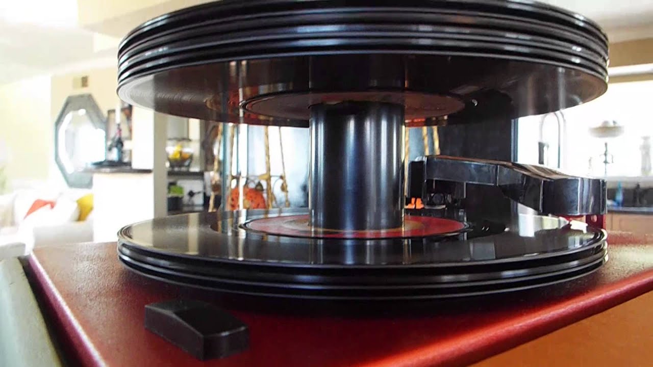 SILVERTONE 45 player playing a stack of records - YouTube