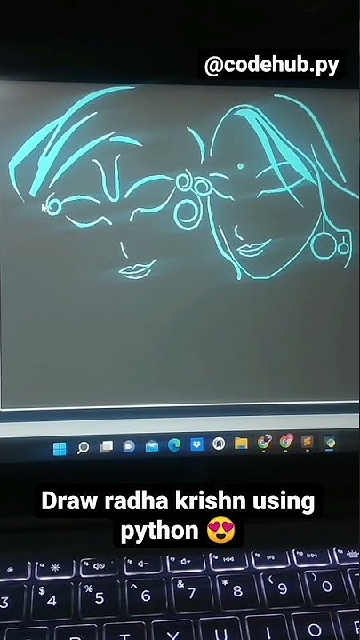Draw Radha Krishna using python || #shorts #youtubeshorts #python - YouTube