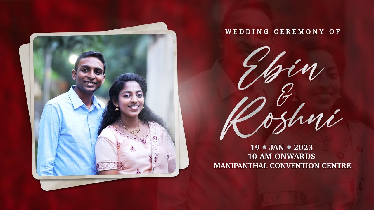 🔴🅻🅸🆅🅴 || Ebin S Wilson & Roshni | WEDDING CEREMONY | KERALA PENTECOSTAL ...