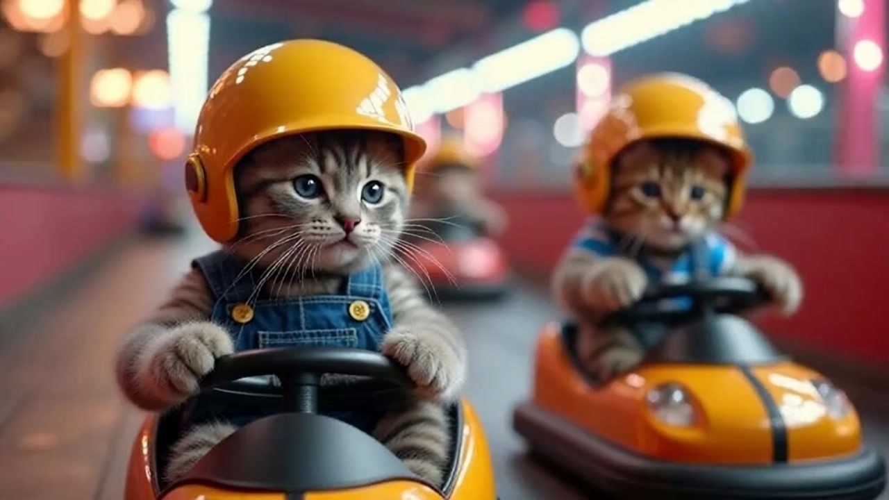 🎡Cats at the Amusement Park 🐾🎠 - Funny Cats Doing Human Things - YouTube